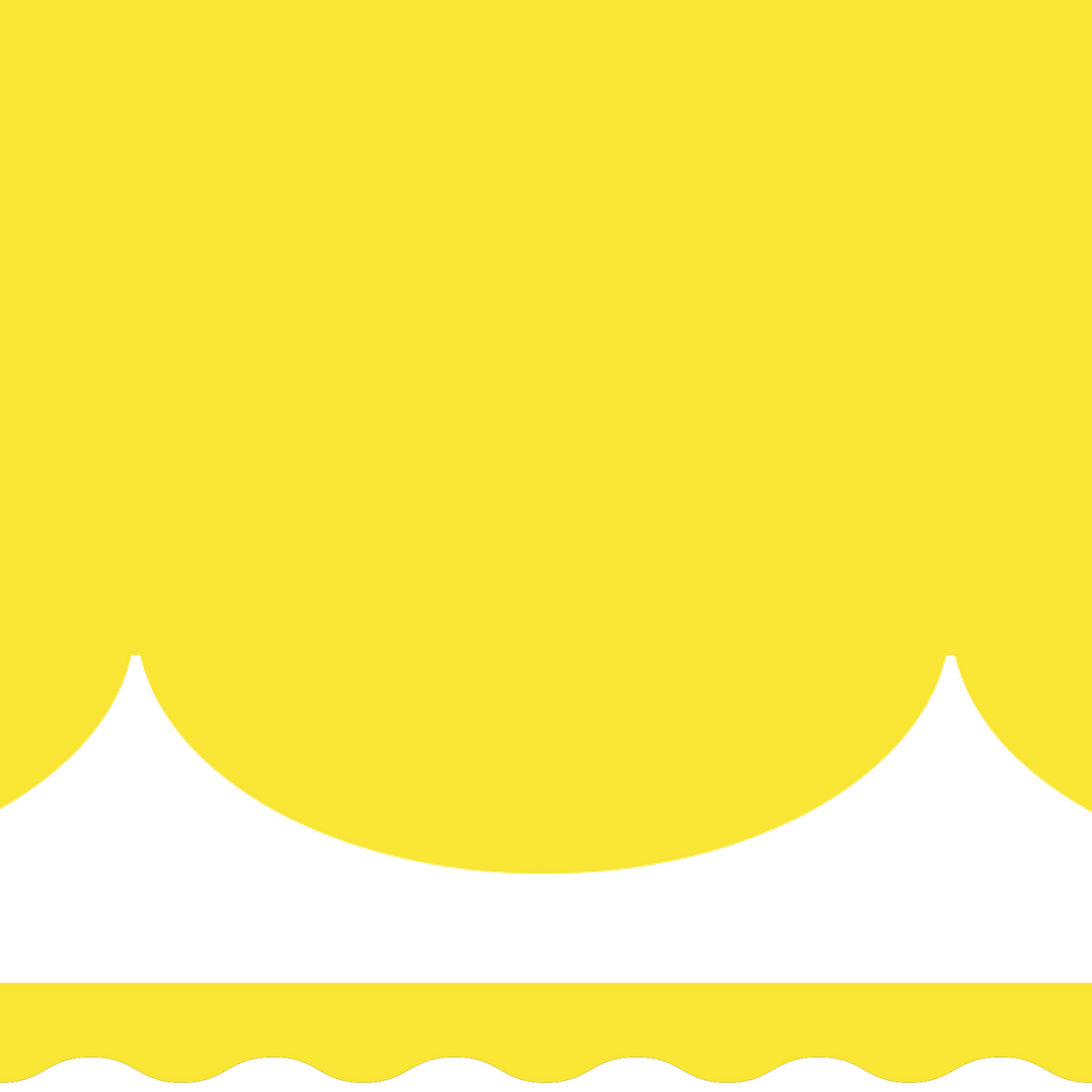 Lemon yellow border scalloped (10m roll) – Classy Classrooms