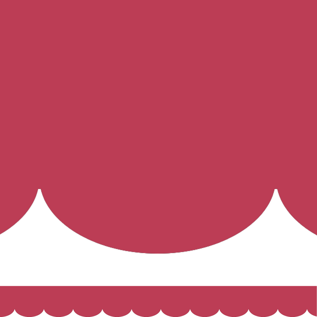 Rainbow red plain border scalloped (10m roll) – Classy Classrooms